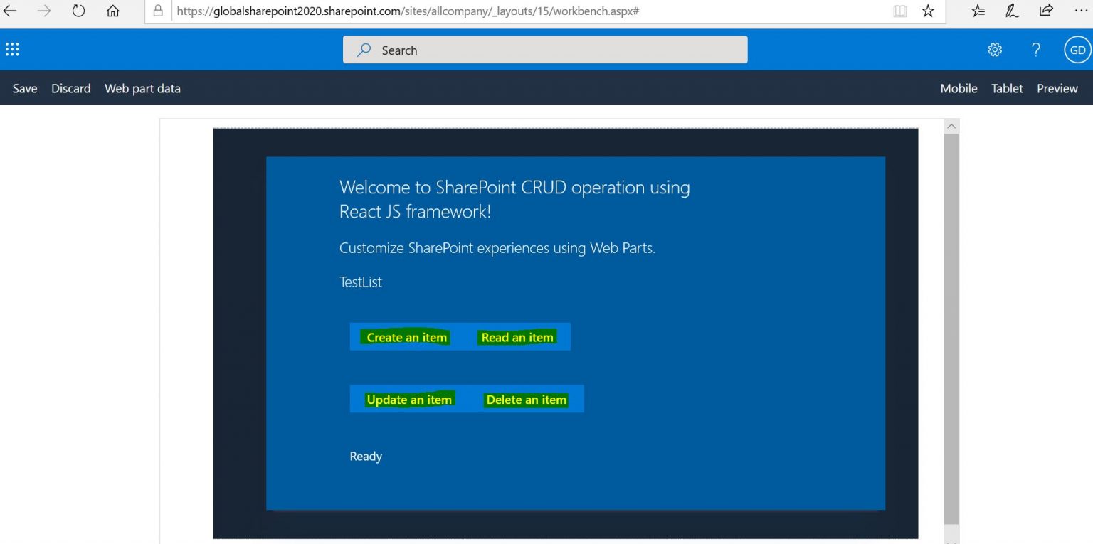 CRUD operation in SharePoint Online list using SPFx ReactJS framework - Global SharePoint Diary